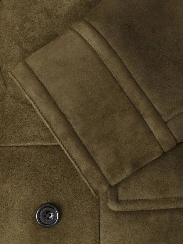 Ralph Lauren Purple Label Shearling Double-breasted Jacket