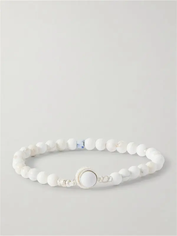 MIKIA Circle 8 Sterling Silver And Magnesite Bracelet
