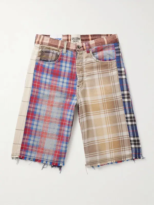 GALLERY DEPT. Marley Patchwork Flannel Shorts
