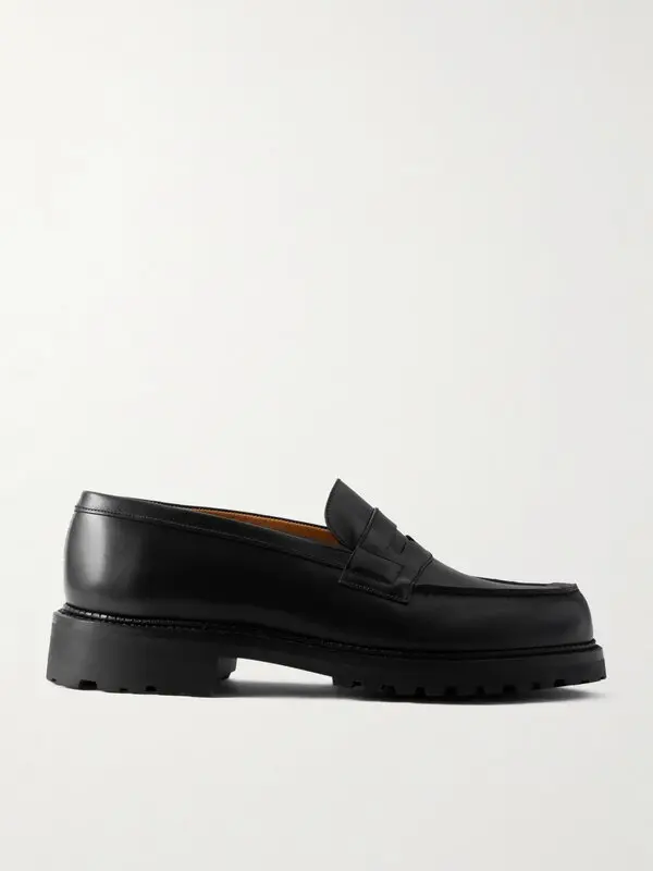 J.M. WESTON 180 Leather Penny Loafers - Black