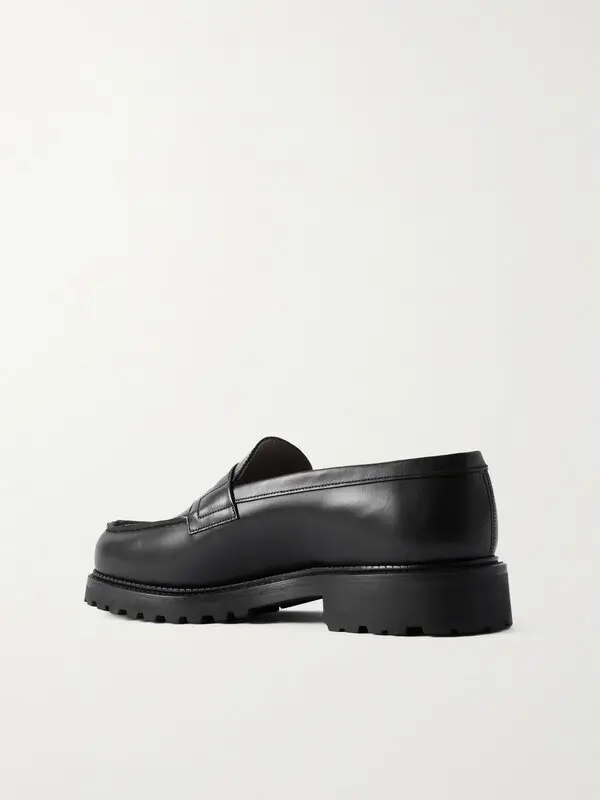 J.M. WESTON 180 Leather Penny Loafers - Black