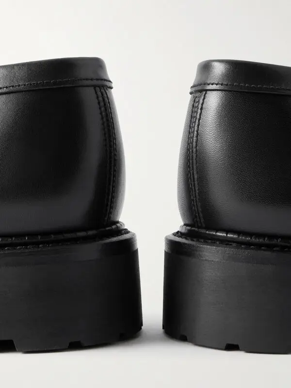 J.M. WESTON 180 Leather Penny Loafers - Black
