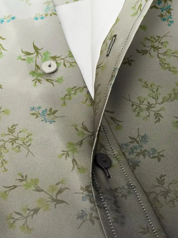 JIL SANDER Dégradé Floral-print Satin-twill Shirt