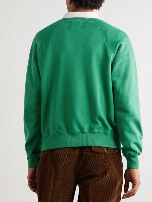 DRAKE'S Cotton And Cashmere-blend Jersey Sweatshirt