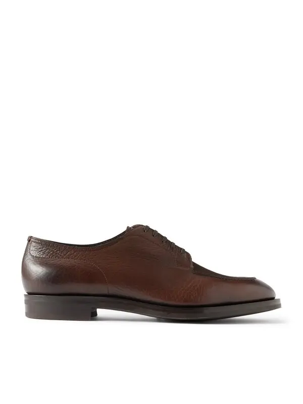 EDWARD GREEN Dover Full-grain Leather Derby Shoes - Brown