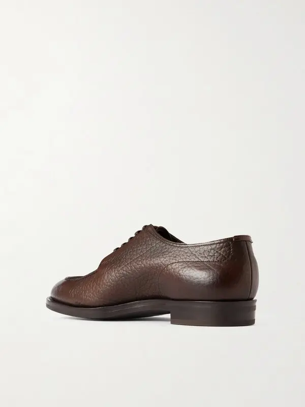 EDWARD GREEN Dover Full-grain Leather Derby Shoes - Brown