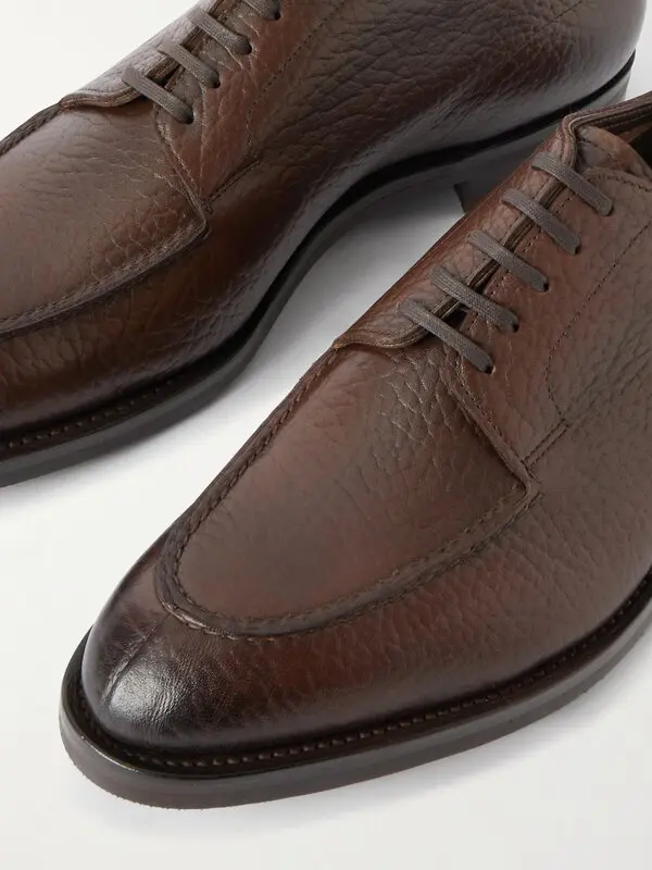 EDWARD GREEN Dover Full-grain Leather Derby Shoes - Brown