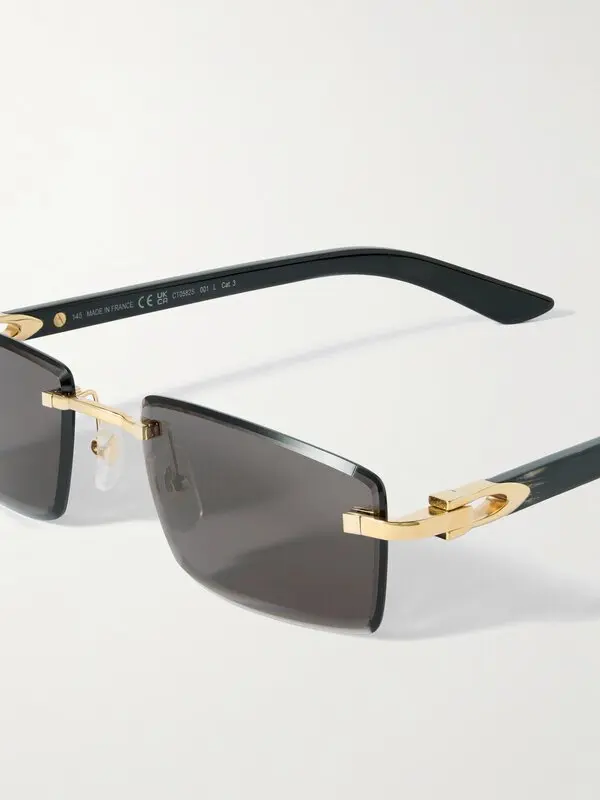 Cartier Signature Rectangular-frame Rimless Sunglasses