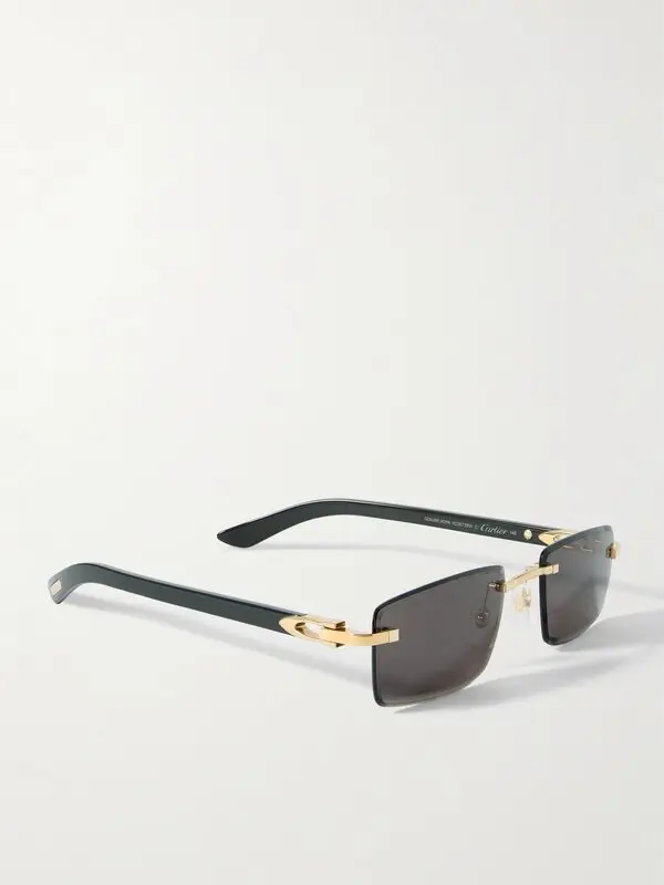 Cartier Signature Rectangular-frame Rimless Sunglasses