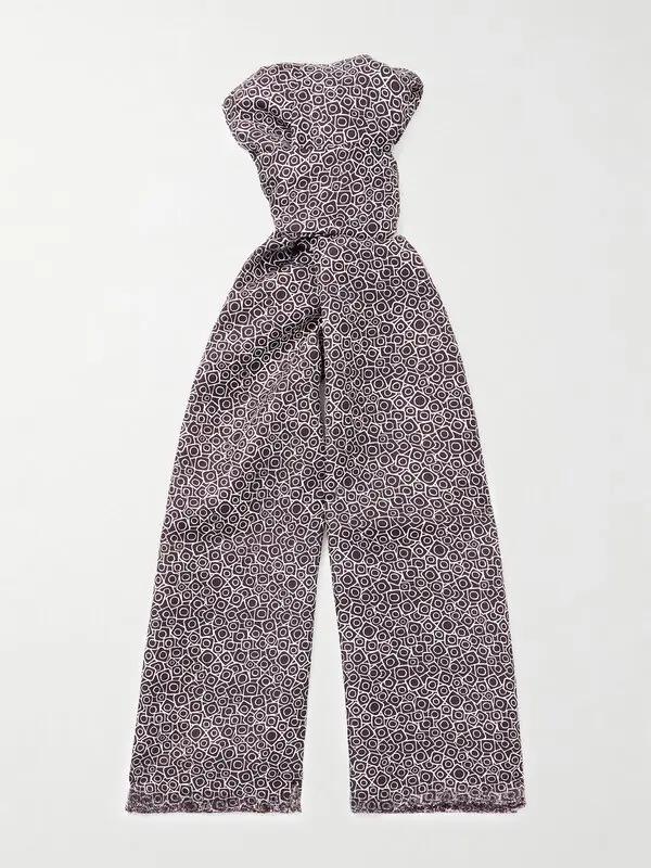 Charvet Printed Silk-voile Scarf - Red