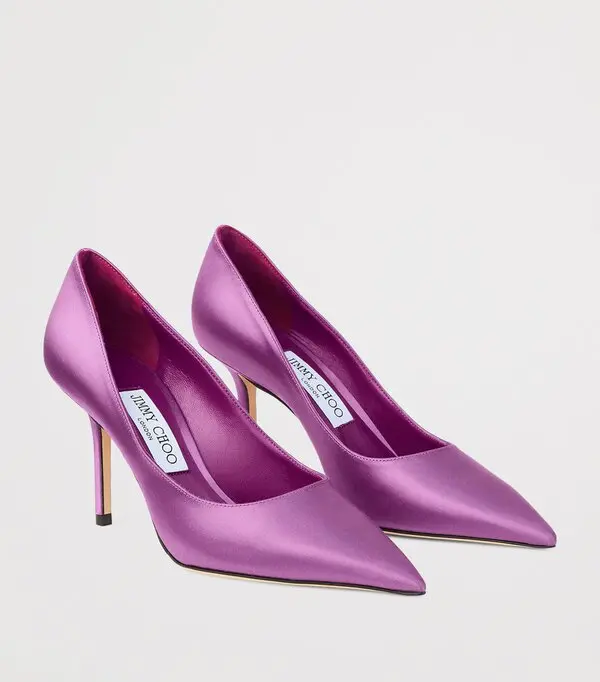 JIMMY CHOO Love 85 Satin Pumps - Purple