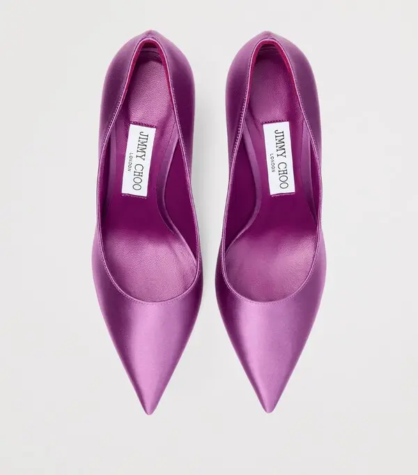 JIMMY CHOO Love 85 Satin Pumps - Purple