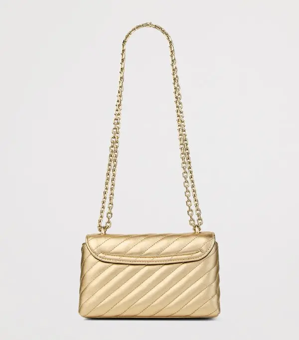 JIMMY CHOO Small Curve Leather Cross-body Bag - Gold