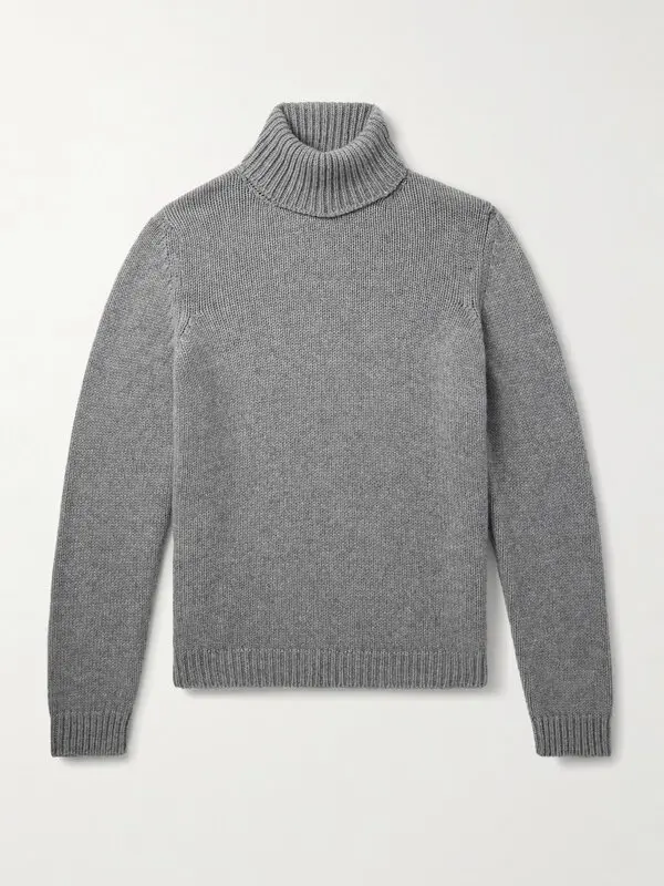 Anderson & Sheppard Cashmere Rollneck Sweater - Gray