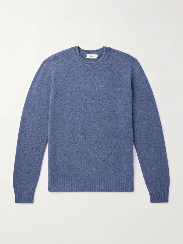 Altea Wool And Cashmere-blend Sweater - Blue