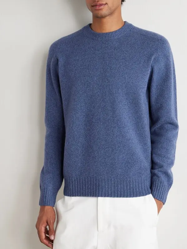 Altea Wool And Cashmere-blend Sweater - Blue