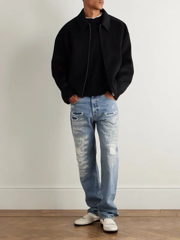 424 Straight-leg Distressed Jeans