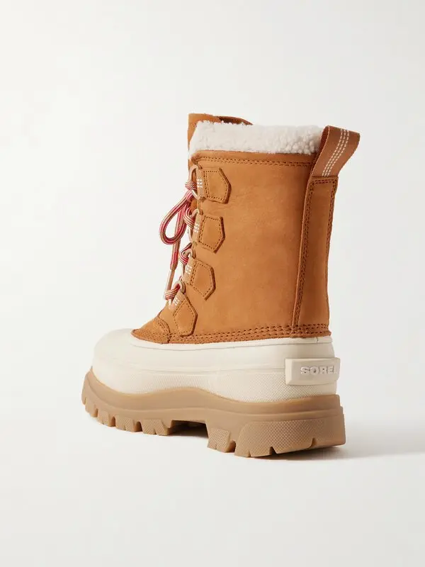 Sorel Caribou Horizon Fleece-trimmed Gore-tex Ankle Boots - Tan