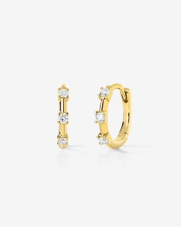 Ring Concierge Diamond Station Huggie Earrings - One-color