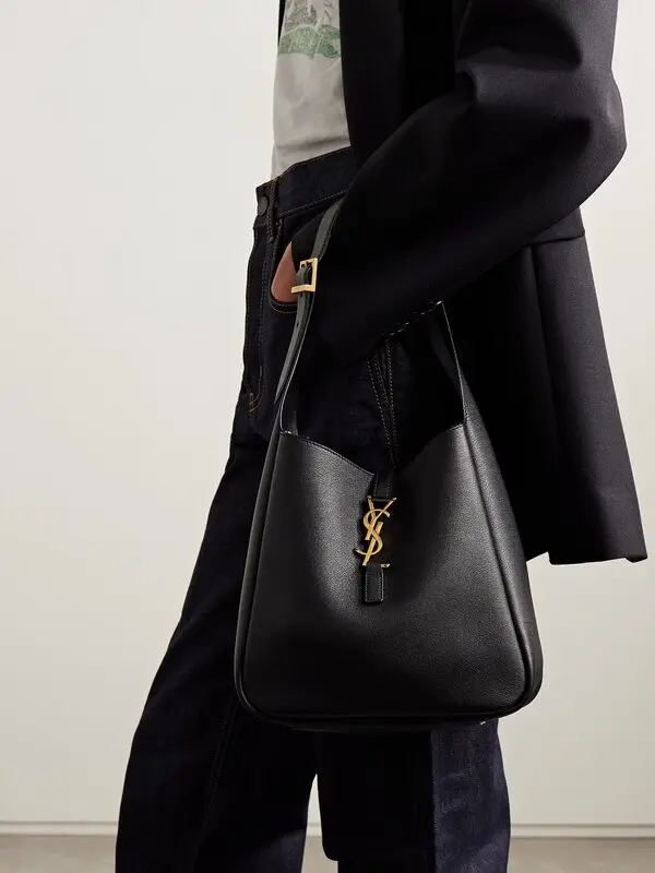 Saint Laurent Le 5 À 7 Leather Shoulder Bag - Black