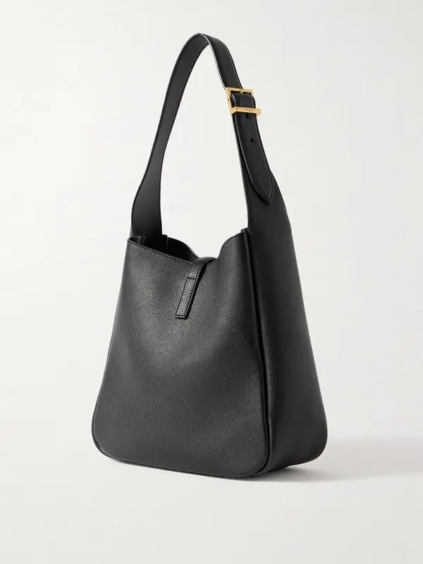 Saint Laurent Le 5 À 7 Leather Shoulder Bag - Black