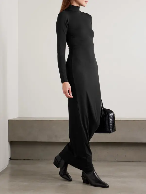 SKIMS Smooth Layers Turtleneck Long Dress - Black