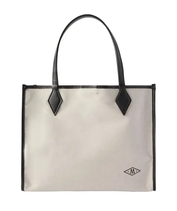 METIER Chameleon 34 Leather-trimmed Tote Bag - Cream