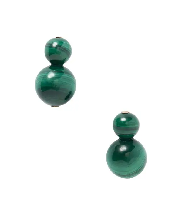 JENNIFER BEHR Cara Gold-tone Malachite Earrings - Green