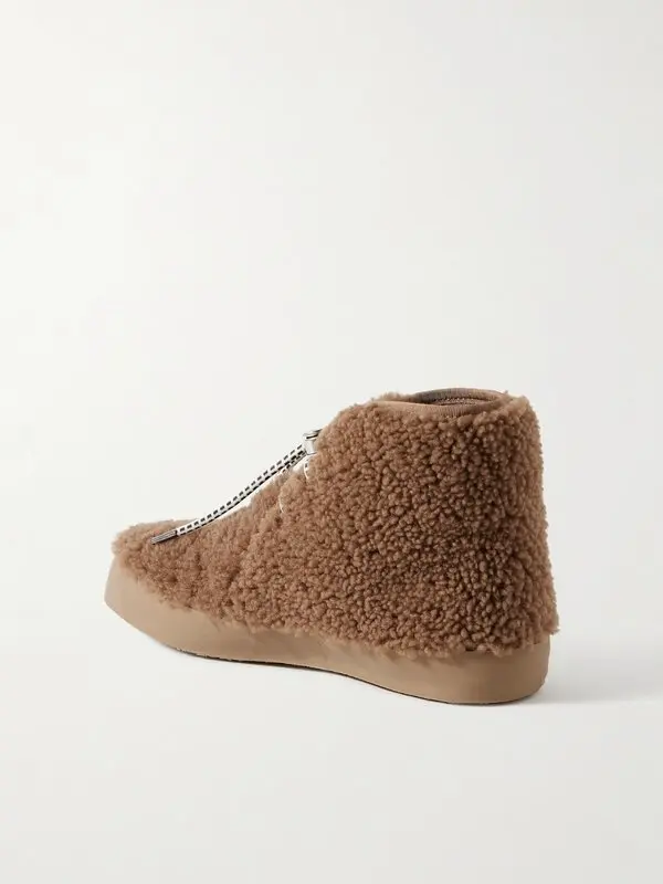 Le Monde Beryl Desert Shearling Ankle Boots - Neutrals