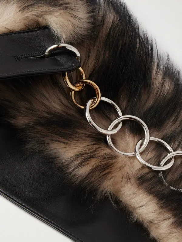JIL SANDER Embellished Shearling Collar