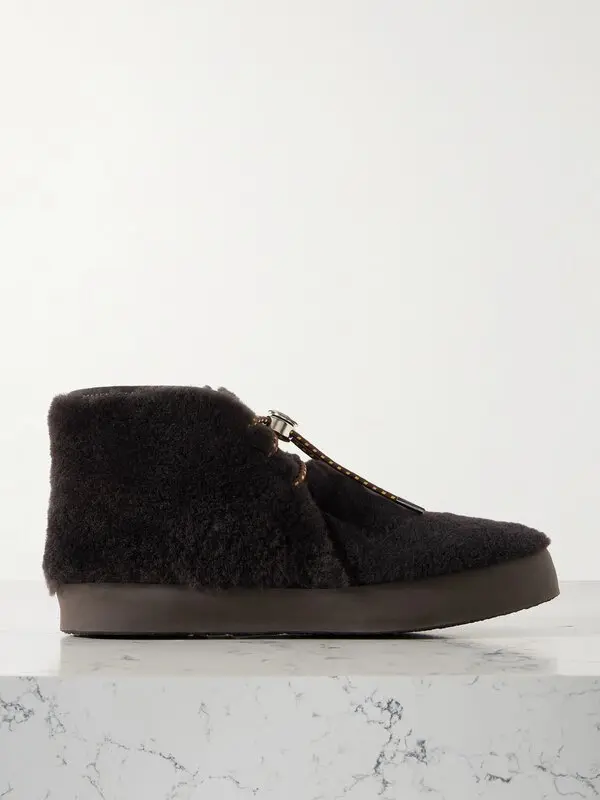 Le Monde Beryl Desert Shearling Ankle Boots