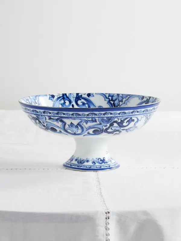Dolce & Gabbana Painted Porcelain Bowl - Blue