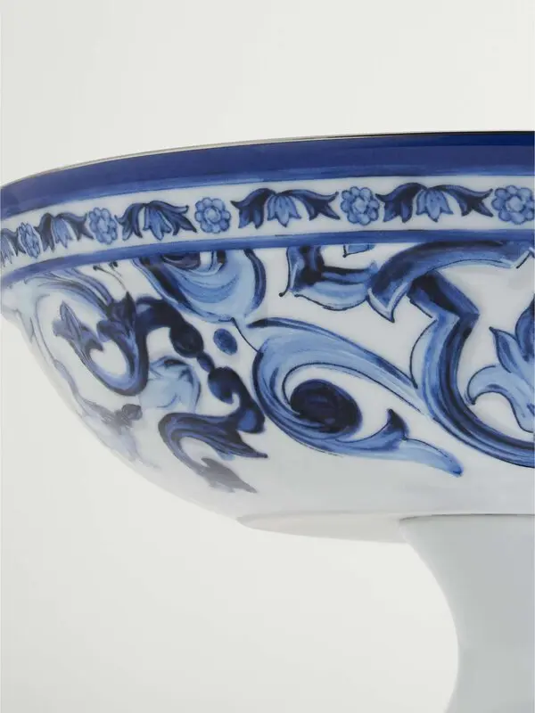 Dolce & Gabbana Painted Porcelain Bowl - Bright Blue