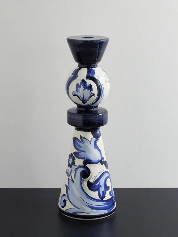 Dolce & Gabbana Ceramic Candle Holder - Blue