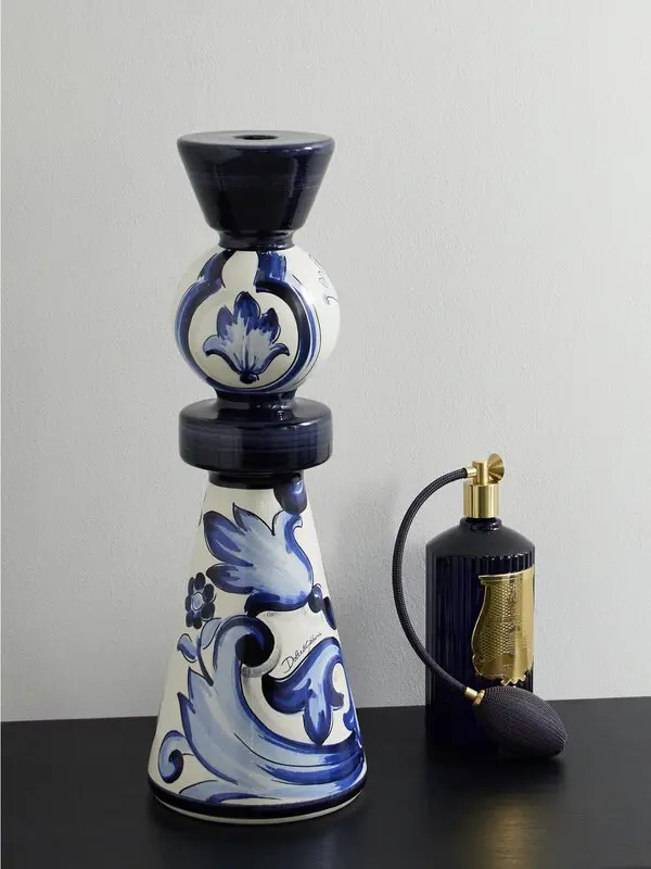 Dolce & Gabbana Ceramic Candle Holder - Blue