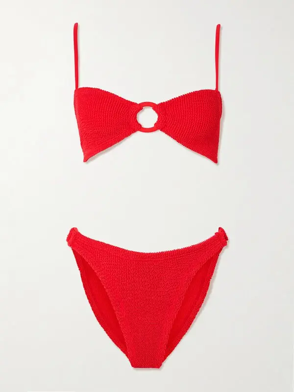 Hunza G Misty Seersucker Bikini - Red