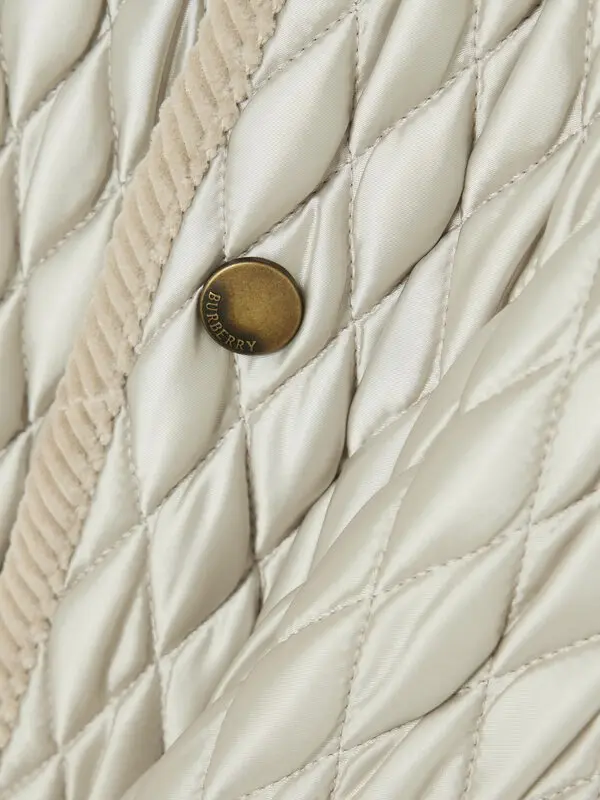 Burberry Cotton Corduroy-trimmed Quilted Shell Jacket