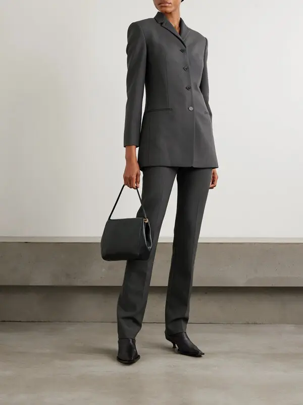 Calvin Klein Lucia Wool Slim-leg Pants - Gray