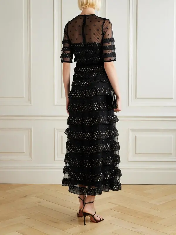 all over dress design with lace Leaf Lace Plunge Tulle Illusion Sleeved A-line Wedding Dress