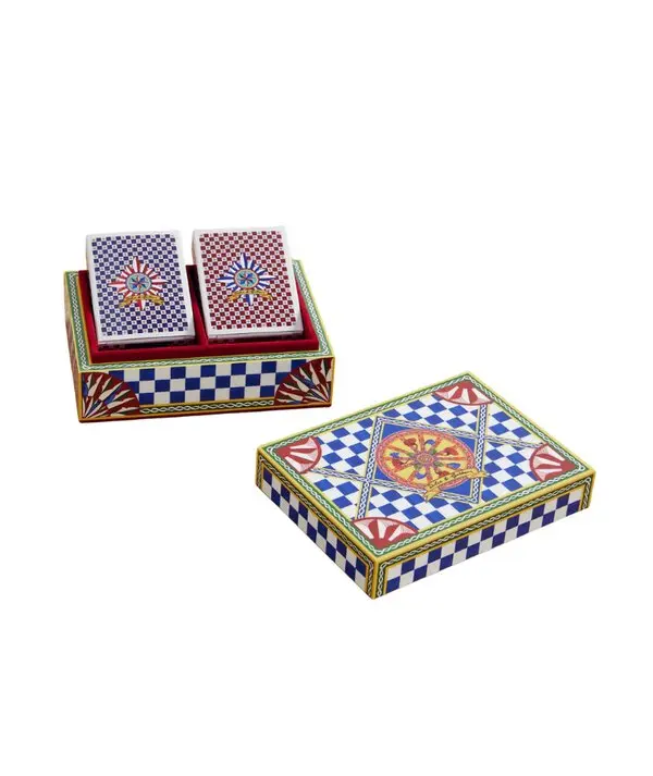 Dolce & Gabbana Printed Playing Card Set - Blue