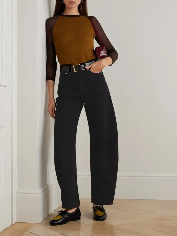 AGOLDE Luna High-rise Barrel-leg Jeans - Black
