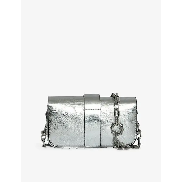 Zadig&Voltaire Kate Leather Wallet Bag - Silver