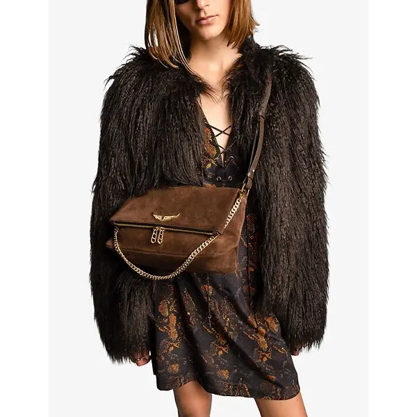 Zadig&Voltaire Rocky Ii Suede Cross-body Bag - Wood