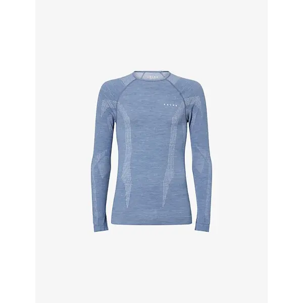 Falke Tech Long Sleeve Stretch-wool Blend Top