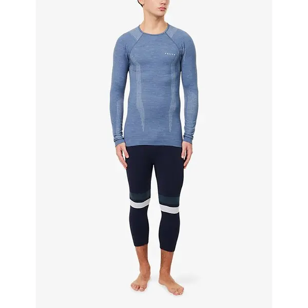 Falke Tech Long Sleeve Stretch-wool Blend Top