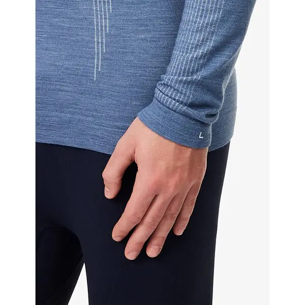 Falke Tech Long Sleeve Stretch-wool Blend Top