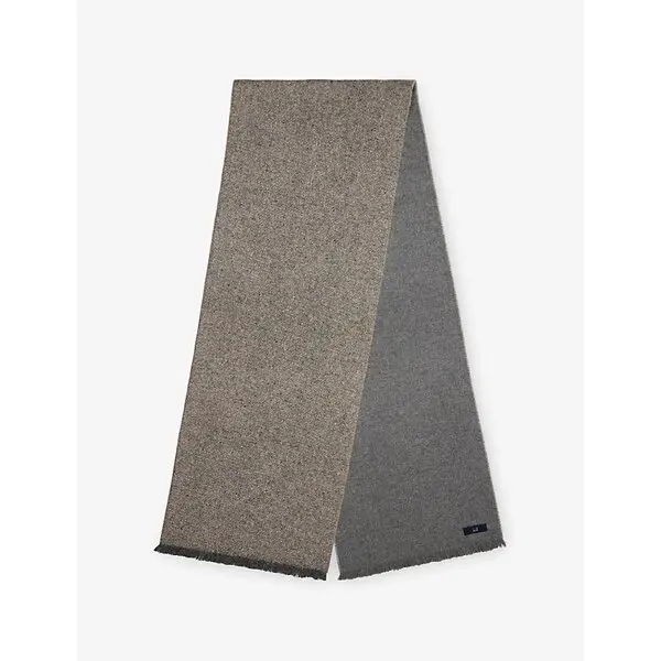 Dunhill Donegal Bi-colour Cashmere Scarf - Oatmeal Grey
