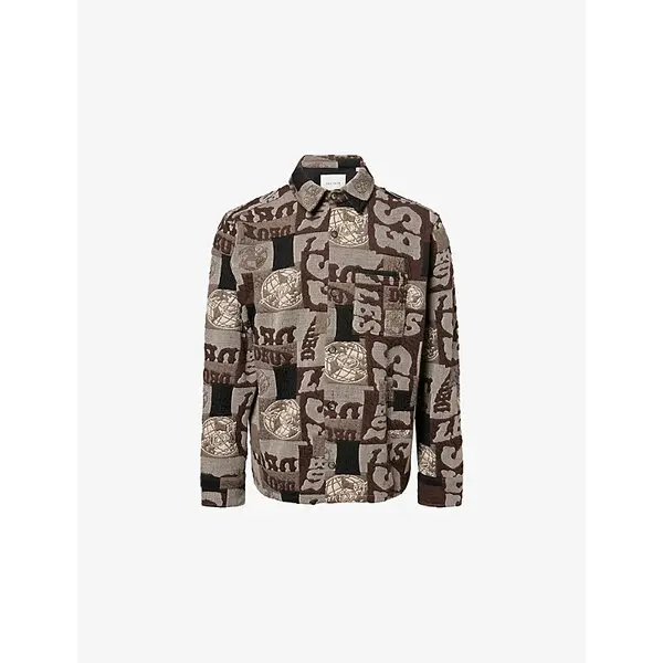 LES DEUX Kaleb Patchwork Jacquard Overshirt