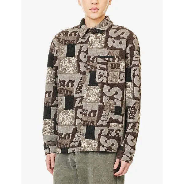 LES DEUX Kaleb Patchwork Jacquard Overshirt