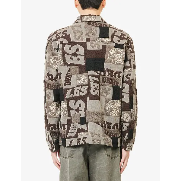 LES DEUX Kaleb Patchwork Jacquard Overshirt